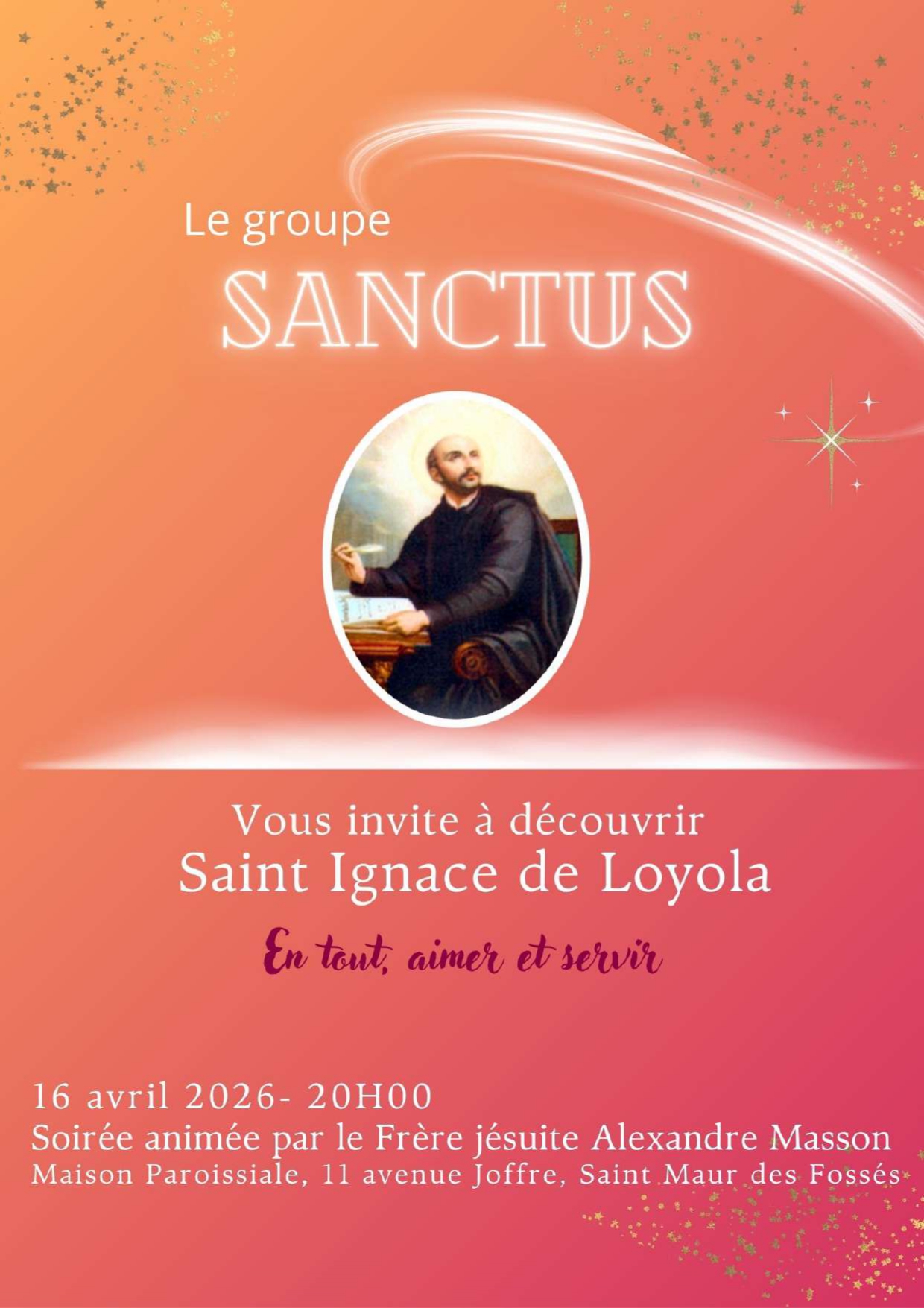 Jeudi 16 Avril - St Ignace de Loyola - Notre-Dame du Rosaire